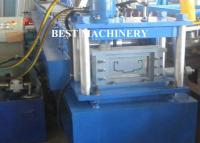 China Steel Door Frame Roll Forming Machine with Notch Hole Station for sale