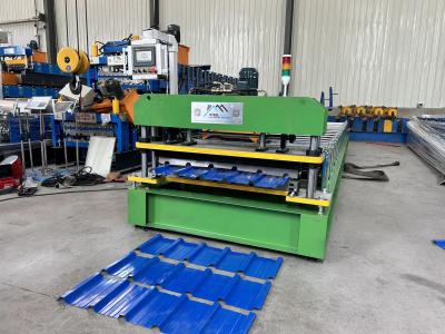 China 4Kw PLC Controlled Roof Sheet Cold Roll Forming Machine With 18-20 Stations for sale