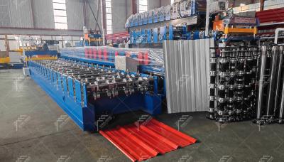 China 3T Hydraulic Cutting Roofing Sheet Roll Forming Machine With PLC Control System for sale