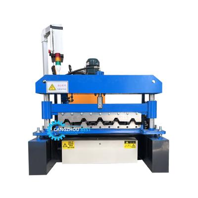 China Plc Control Automatic Cutting Ppgi Steel High Rib Roofing Sheet Cold Roll Forming Machine For Zimbabwe for sale