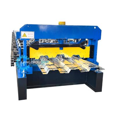 China Galvanized Steel Heavy Duty Iraq Decking Floor Roll Forming Machine Manufacturer for sale