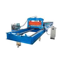 China Galvanized Flying Cutter Non Stop 20m/min Decking Floor Steel Sheet Roll Forming Machine for sale