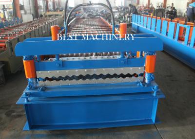 China Auto Standard Rib Corrugated Roofing Sheet Roll Forming Machine Electric control 8.5kw for sale