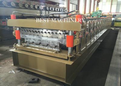 China Double Layer Roofing Sheet Roll Forming Machine Galvanized Trapezoidal Shape for sale