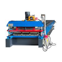 China Hydraulic Cutting 5.5kw Galvanized Steel Double Layer Roofing Panel Profile Roll Forming Machine for sale