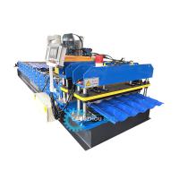 China Color Steel 3kw Servo Motor High Speed Zee Roofing Q Tile Roll Forming Machine for sale