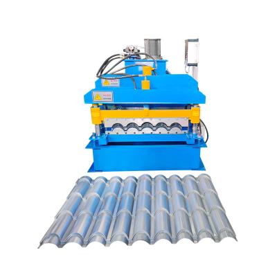 China 8.5kw Steel Glazed roof tile roll forming machine And Roof Sheet Making Machine for sale