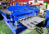 China Galvanized Steel Hydraulic Cutting Roofing Panel glazed tile roll forming machine Cold for sale