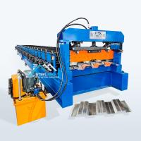 China Adjustable Cutting Length Steel Floor Deck Roll Forming Machine For 13T Load Capacity In High Demand for sale