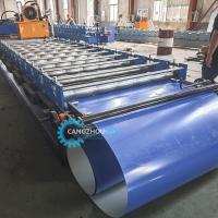 China Color Steel PLC Control Hydraulic Pressing& Cutting Zee Roof Tile Roll Forming Machine for sale