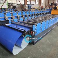 China Color Steel PLC Control Hydraulic Pressing& Cutting Zee Roof Tile Roll Forming Machine for sale