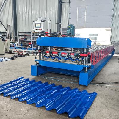 China PPGI GI Steel Profile Zee Tile Roll Forming Machine With High Precision Within 1mm for sale
