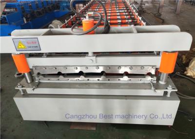 China Colour Steel Roofing Sheet Roll Forming Machine With Hydralic Type Asia PLC Control for sale