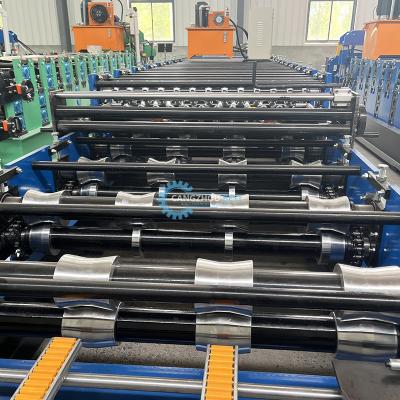 China Cameroon Popular Color Steel Roof Sheet Profile Double Layer Roof Roll Forming Machine for sale