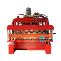 China Europe Color Bamboo Roof Tile IBR Roof Sheet Double Layer Roll Forming Machine for sale