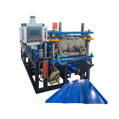 China Color Steel Auto Change Size Portable Standing Seam Roof Sheet Roll Forming Machine for sale