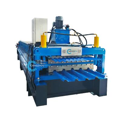 China 0.14 MM TO 0.3 MM Double Layer Steel Profile Roofing Sheet Roll Forming Machine for sale