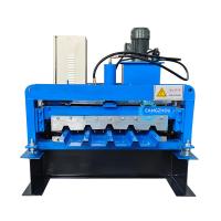 China Hydraulic Cutting 45 Steel Roller Roofing Sheet Machine Low Noise for sale
