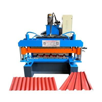 China Steel Profile Galvanized 686 762 Double Layer Roofing Sheet Cold Roll Forming Machine for sale