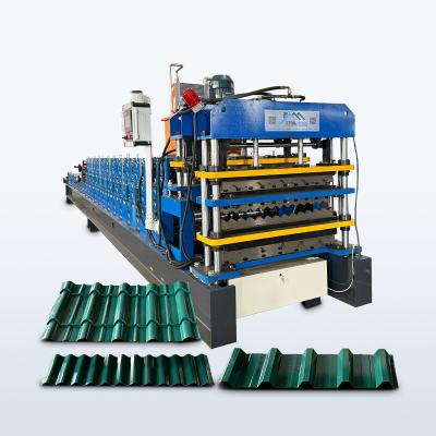 China 0.25-0.6mm Thickness Three Layer Roll Forming Machine 5.5Kw Main Motor Power for sale