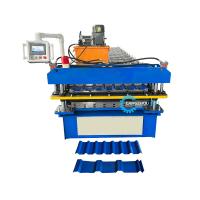 China Automatic 0.25-0.6mm Thickness Double Layer Roofing Sheet Roll Forming Machine Fast Production Speed for sale