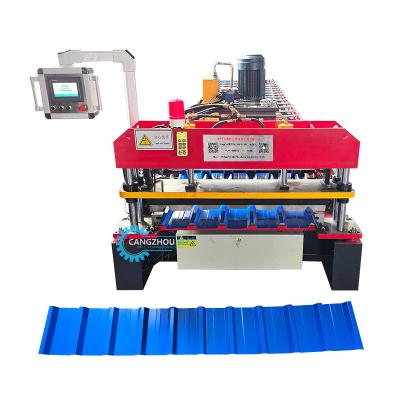 China Auto Cutting Hydraulic Type Color Steel IBR Roofing Sheet Roll Forming Machine for sale