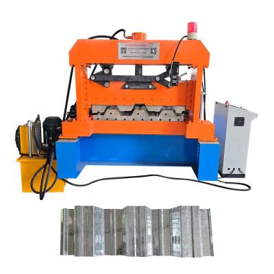 China PLC Control System Heavy Duty Cold Roll Forming Machine For Mexico Decking Steel Plate for sale