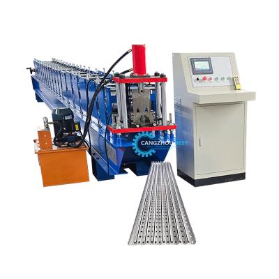 China Galvanized Steel PLC Control Shelf Upright Rack Roll Forming Machine for sale