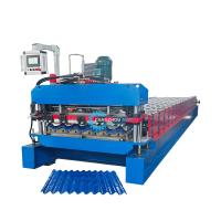 China Glazed Roof Tile Roll Forming Machine 3KW PLC Control 8-12m/min for sale