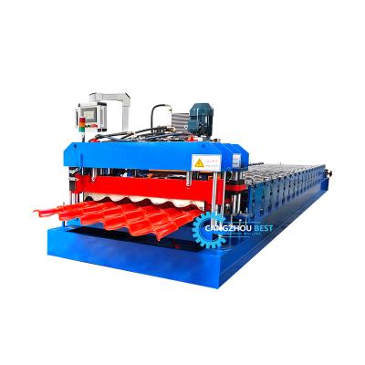 China Automatic Roof Tile Roll Forming Machine with PLC Control 3KW for sale