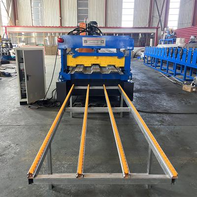 China Galvanized Steel Double Decking Sheet Floor Roll Forming Machine for sale