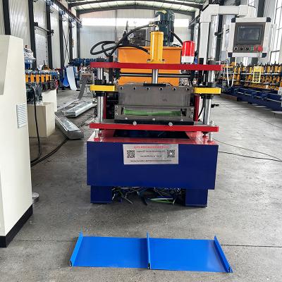 China Color Steel Self Lock Metal Sheet Rolling Roll Forming Machine PLC Control for sale