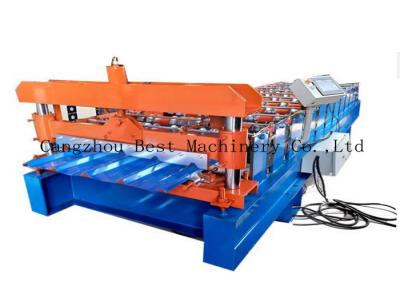 China Trapezoid Roofing Sheet Roll Forming Making Machine For Building Material for sale