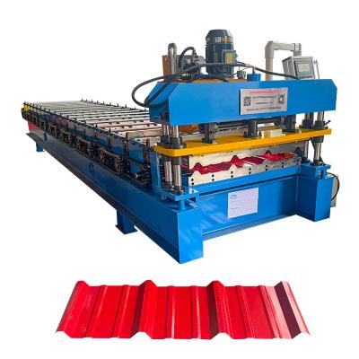 China Steel R Panel Roofing Sheet Roll Forming Machine with 380V/50HZ/3PHASE Voltage 2 Year Warranty and 25 Roller Stations for sale