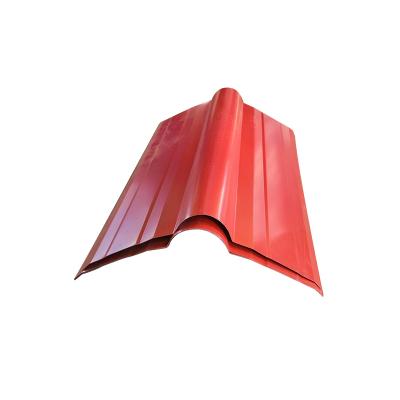 China 380V 50Hz 3phases 15 Stations High Grade 45# Steel Ridge Cap Roll Forming Machine with Roof Ridge Cap Machine for sale