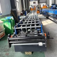 China Color Steel Tile Roof Ridge Cap Roll Forming Machine PLC Control Hydraulic Cutting Steel Profile for sale