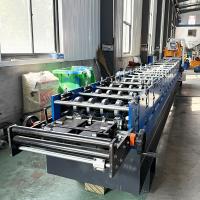 China Color Steel Tile Roof Ridge Cap Roll Forming Machine PLC Control Hydraulic Cutting Steel Profile for sale