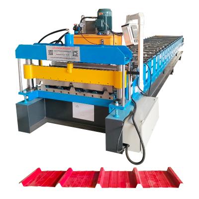 China Three Peaks 820 Roofing Sheet Roll Forming Machine For Afira Market Good Quality for sale