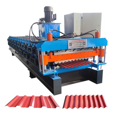 China South African double-layer ceramic tile roll manufacturing machinery, hot-selling automatic IBR roofing sheet manufacturing machine for sale