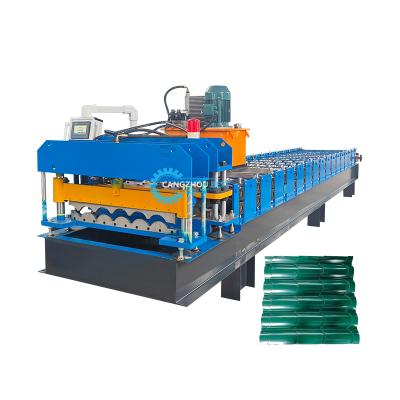 China BEST glazed tile roofing sheet roll forming machine, metal sheet roofing panel making machine for sale