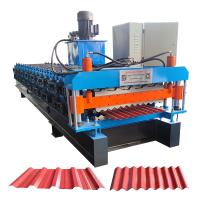 China Two profile IBR and corrugated roof in one machine High-speed production, precision cutting machine for sale