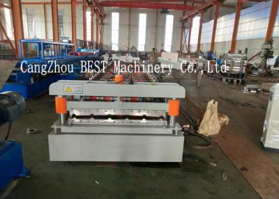 China Zinc Galvanizing Trapezoidal Roofing Sheet Roll Forming Machine 380V Roofing Sheet Making Machine for sale