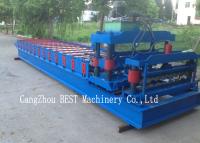 China Corrugated Roof Tile Roll Forming Machine 350H Steel Hydraulic Cutting for sale