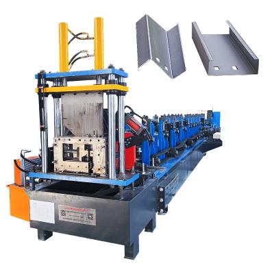 China Hydraulic Cutting Automatically Change Size C Z U Purlin Roll Forming Machine for sale