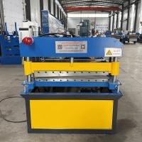 China Galvanized Steel Thin Material 0.12mm Barrel Corrugated Roofing Sheet Roll Forming Machine for sale