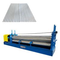China Galvanized Steel Thin Material 0.12mm Barrel Corrugated Roofing Sheet Roll Forming Machine for sale