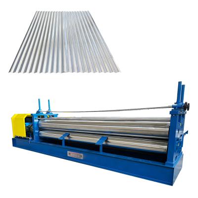China Galvanized Steel Thin Material 0.12mm Barrel Corrugated Roofing Sheet Roll Forming Machine for sale