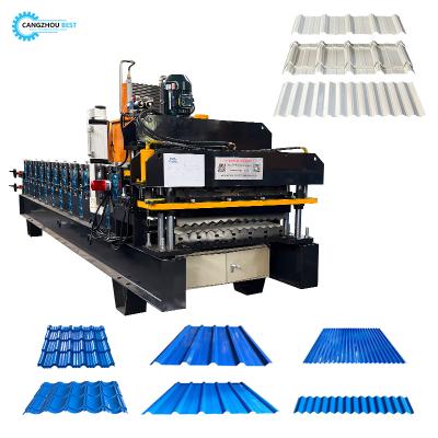 China Double Deck Steel Roofing Manufacturing Machine for sale
