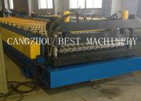 China Corrugated Roofing Sheet Roll Forming Machine 6kw Power 1200mm Feeding Width for sale