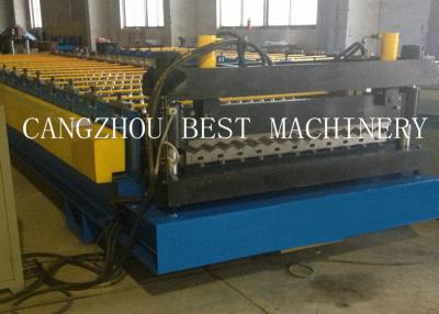China Corrugated Roofing Sheet Roll Forming Machine 6kw Power 1200mm Feeding Width for sale